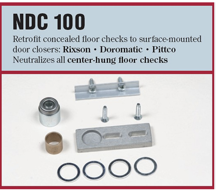 NDC100 Floor Closer - Center-Hung Free-Swing Arm for Smooth Door Operation